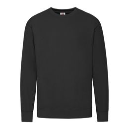 Fruit of the Loom - Sweatshirt f&uuml;r Herren/Damen Unisex angesetzte &Auml;rmel (Schwarz)