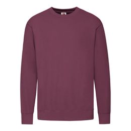Fruit of the Loom - Sweatshirt f&uuml;r Herren/Damen Unisex angesetzte &Auml;rmel (Antik-Dunkelrot)