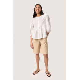 Soaked in Luxury Kurzarm-Bluse Lockere Passform Broken White offwhite