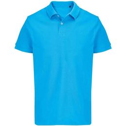 SOLS - "Pacific" Poloshirt Doppeln&auml;hte f&uuml;r Herren/Damen Unisex (Aquablau)