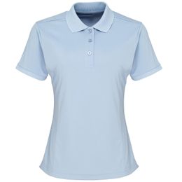 Premier Damen Coolchecker Piqu&eacute; Polo-Shirt / Polohemd, Kurzarm (Hellblau)