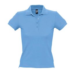 SOLS - PEOPLE Kurzarm Polo-Shirt - Damen (Hellblau)