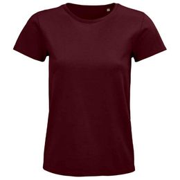 SOLS - "Pioneer" T-Shirt Baumwolle aus biologischem Anbau f&uuml;r Damen (Burgunderrot)