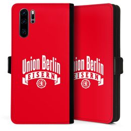DeinDesign Huawei P30 Pro Handy Klapph&uuml;lle Handyh&uuml;lle aus Kunst Leder schwarz Flip Case Fcu Official Licensed Product 1. Fc Union Berlin Sideflip mit langer 