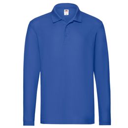 Fruit of the Loom - "Premium" Poloshirt f&uuml;r Herren Lang&auml;rmlig (K&ouml;nigsblau)
