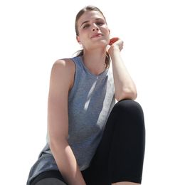 SF Women - Top f&uuml;r Damen, Hoch geschnitten (Grau meliert)