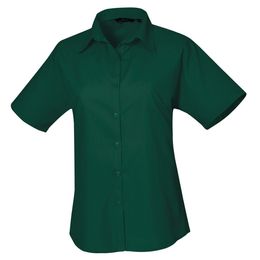 Premier Popeline-Kurzarmbluse f&uuml;r Damen/Damen (Flaschengr&uuml;n)