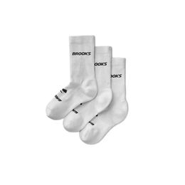 Brooks Run-In Crew 3-Pack Bekleidung Unisex wei&szlig; XL