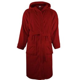 The One Towelling - Morgenmantel f&uuml;r Herren/Damen Unisex, mit Kapuze (Burgunderrot)