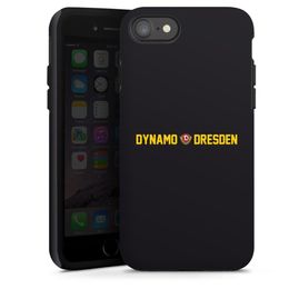 DeinDesign iPhone SE (2022) Handy Panzer Handyh&uuml;lle robuste Outdoor H&uuml;lle Schutzh&uuml;lle matt Sg Dynamo Dresden Official Licensed Product Lettering Tough Case
