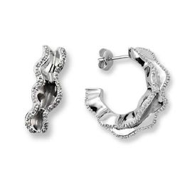 Orphelia Creolen f&uuml;r Damen, 925 Sterlingsilber, Silber ZO-5792
