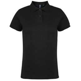 Asquith & Fox Damen/Damen Einfaches Kurzarm-Poloshirt (Schwarz)