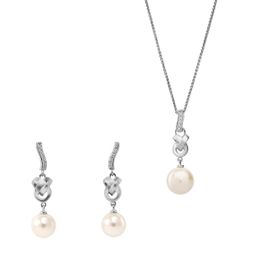 Orphelia 'Clara' Damen 925 Sterling Silber Set: Kettenanh&auml;nger + Ohrringe - Silber SET-7515