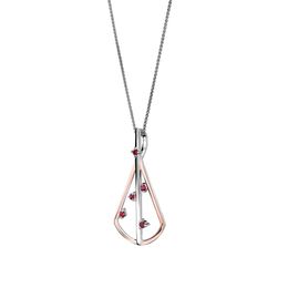 Orphelia 'Sacha' Damen-Kette mit Anh&auml;nger aus 925er Sterlingsilber, Silber/Ros&eacute;, ZH-7496