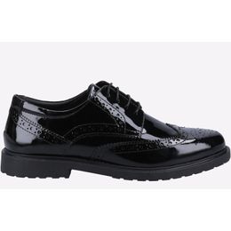 Hush Puppies Verity Leder Damen Lack Schwarze Brogues Schuhe
