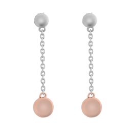 Orphelia 'Aurelie' Damen Ohrh&auml;nger aus 925 Sterling Silber - Silber/Ros&eacute; ZO-7385