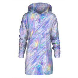 Mr. Gugu & Miss Go "Magic Foil" Oversize Hoodie-Kleid