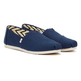 Toms Shoes TOMS Alpargata Baumwolle Canvas Womens Marine Espadrilles