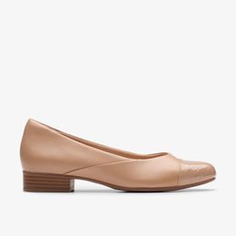 Clarks Juliet Rise Warme Beige Leder Schuhe