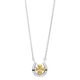 Orphelia 'Signature' Damenkette mit Anh&auml;nger aus 925er Sterlingsilber &ndash; Silber/Gold ZK-7517