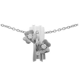 Orphelia Damen-Kette aus 925er Sterlingsilber mit Anh&auml;nger &ndash; Silber/Schwarz ZH-6039/2