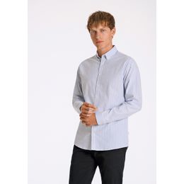 Businesshemd LINDBERGH "Oxford-Hemd Relaxed Fit", Herren, Gr. L, Normalgr&ouml;&szlig;en, blau (sky blau), Obermaterial: 98% Baumwolle, 2% Elasthan, Hemden