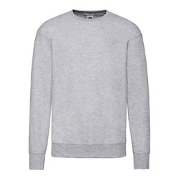 Fruit of the Loom - Sweatshirt f&uuml;r Herren/Damen Unisex angesetzte &Auml;rmel (Grau meliert)
