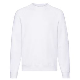 Fruit of the Loom - "Classic" Sweatshirt f&uuml;r Herren/Damen Unisex Raglan&auml;rmel (Wei&szlig;)