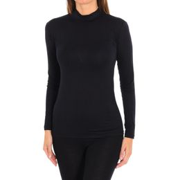 Damen Langarm-Bambusunterhemd Q712