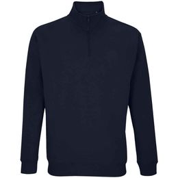 SOLS - "Conrad" Sweatshirt mit kurzem Rei&szlig;verschluss f&uuml;r Herren/Damen Unisex (Dunkelblau)
