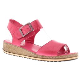 Hush Puppies Damen Sandalen Niedriger Keil Ellie Leder Schnalle Rosa
