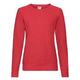 Fruit of the Loom - Pullover f&uuml;r Damen Raglan&auml;rmel (Rot)