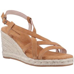 Hush Puppies Jenny Espadrille Wedge Wildleder Damen Tan Wedges