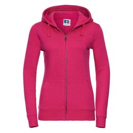 Russel Athletic Russell - "Authentic" Kapuzenpullover Durchgehender Rei&szlig;verschluss f&uuml;r Damen (Fuchsie)