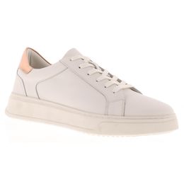 Hush Puppies Camille Leder Damen Wei&szlig;e Turnschuhe