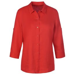 Peter Hahn - Bluse, rot, Gr. 38 / S - Leinen