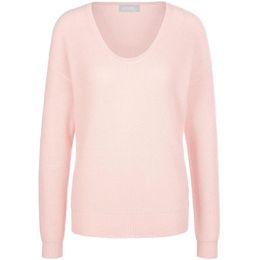 include - Rundhals-Pullover aus Seide und Kaschmir, orange, Gr. 42 / M - Seide