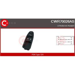 Casco Schalter, Fensterheber cwr70026as fahrerseitig f&uuml;r Fiat Citro&euml;n/Peugeot