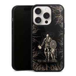 DeinDesign iPhone 15 Pro Handy Gallery Case Handyh&uuml;lle 9H Geh&auml;rtetes Glas R&uuml;ckseite H&uuml;lle Tv Show Designs Wikinger Vikings Gallery Case