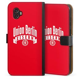 DeinDesign Galaxy XCover 6 Pro Handy Klapph&uuml;lle Handyh&uuml;lle aus Kunst Leder schwarz Flip Case 1. Fc Union Berlin Official Licensed Product Fcu Sideflip mit langer