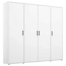 Rauch M&ouml;bel Dreht&uuml;renschrank, Wei&szlig;, Holzwerkstoff, 7 F&auml;cher, 187x194x53 cm, Blauer Engel, BQ - B&uuml;ndnis f&uuml;r Qualit&auml;t, Made in Germany, Schlafzimmer, Kleiderschr&auml;nke, Dreht&uuml;renschr&auml;nke