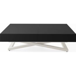 COUCHTISCH Cavetta U h&ouml;henverstellbar ausziehbar, Schwarz 120-200/80/27-76 cm