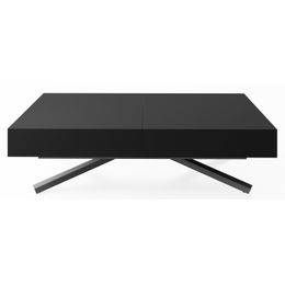 COUCHTISCH Cavetta X h&ouml;henverstellbar ausziehbar, Schwarz 120-200/80/27-76 cm