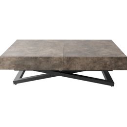 COUCHTISCH Cavetta U h&ouml;henverstellbar ausziehbar, Dunkelgrauer Chicago Beton 120-200/80/27-76 cm