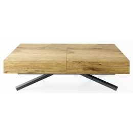 COUCHTISCH Cavetta X h&ouml;henverstellbar ausziehbar, Lancelot Eiche 120-200/80/27-76 cm