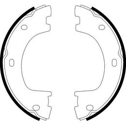 Hella Bremsbackensatz, Feststellbremse 8da355050071 f&uuml;r VW Skoda Mercedes AMC