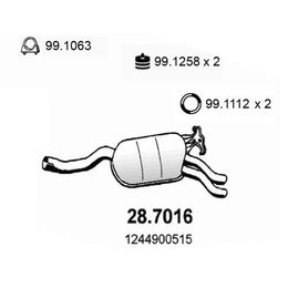 Asso Endschalld&auml;mpfer 287016 f&uuml;r Mercedes