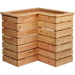 Hochbeet Dobar, beige (natur), B:78cm H:73cm T:78cm, Holzwerkstoff, Pflanzgef&auml;&szlig;e, Eckhochbeet, FSC-zertifiziertes Douglasienholz, impr&auml;gniert