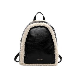 Rucksack Tamaris "Rucksack TAS Gitta", Damen, Gr. B/H/T: 24cm x 29cm x 14cm, schwarz (schwarz 100), Obermaterial: 60% Polyurethan PU. 40% Polyester PES., Rucks&auml;cke Rucksack