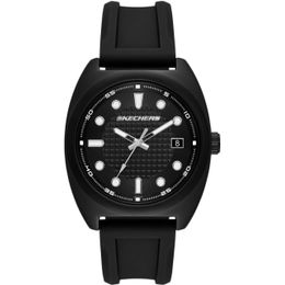 Quarzuhr Skechers "HANOVER", schwarz, Armbanduhren, Herren, Quarzuhr, Armbanduhr, Herrenuhr, Silikonarmband, analog, Tag
